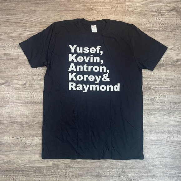 Gildan | Shirts | New Central Park 5 Yusef Kevin Antron Korey Raymond Black Tshirt Size Large ...